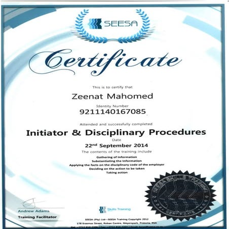 BBS Certificate | PDF