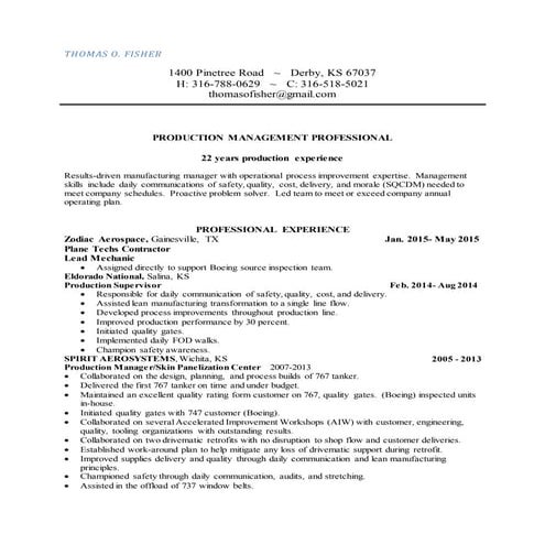 May 2015 Resume FInal | PDF