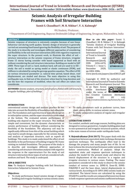 Analysis of G+4 Multistoried Building for Various Locations of Shear ...