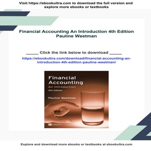 Financial Accounting An Introduction 4th Edition Pauline Weetman | PDF