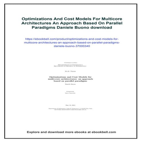 Optimizations And Cost Models For Multicore Architectures An Approach Based On Parallel ...