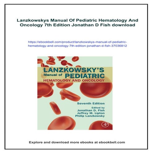 Lanzkowskys Manual Of Pediatric Hematology And Oncology 7th Edition ...