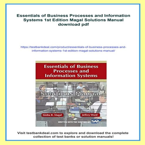 Essentials of Business Processes and Information Systems 1st Edition ...