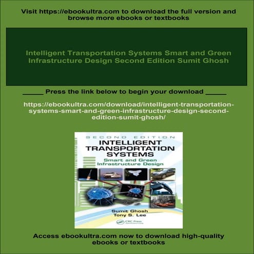 Intelligent Transportation Systems Smart and Green Infrastructure ...