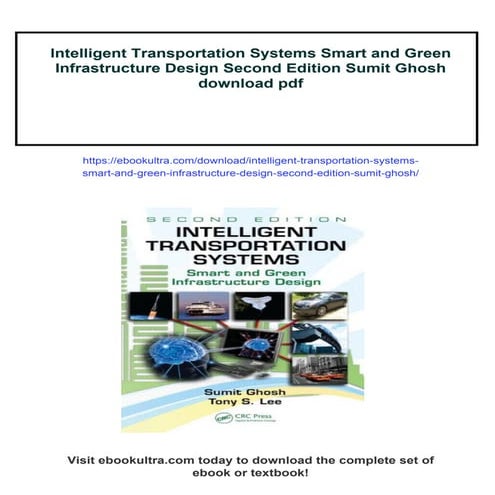 Intelligent Transportation Systems Smart and Green Infrastructure Design Second Edition Sumit ...
