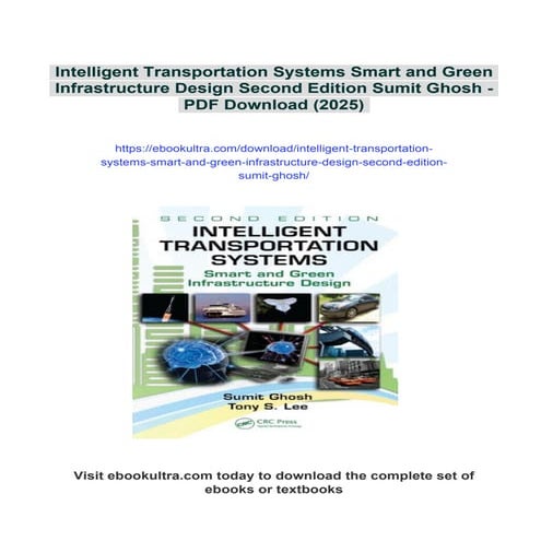 Intelligent Transportation Systems Smart and Green Infrastructure ...