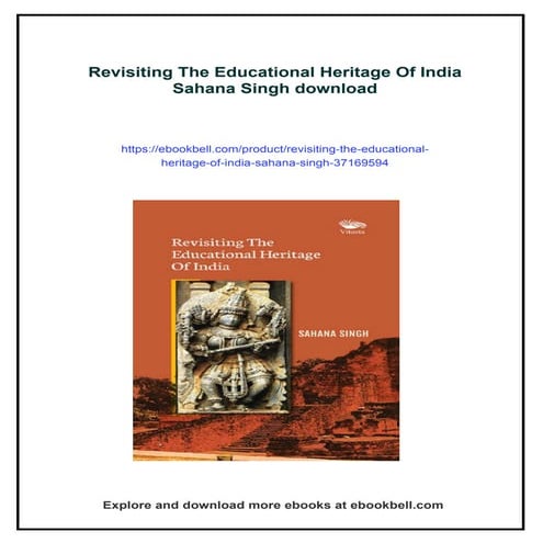 Revisiting The Educational Heritage Of India Sahana Singh | PDF