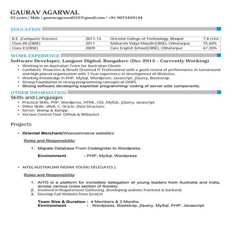 Gaurav Resume | PDF