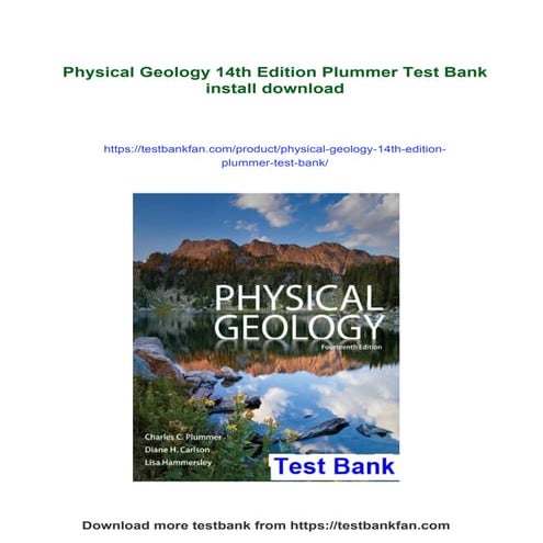 Physical Geology 14th Edition Plummer Test Bank | PDF