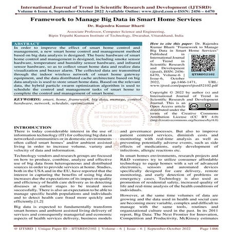 Framework to Manage Big Data in Smart Home Services | PDF