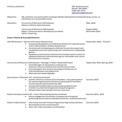 AJ Resume 4University-2016 | DOCX