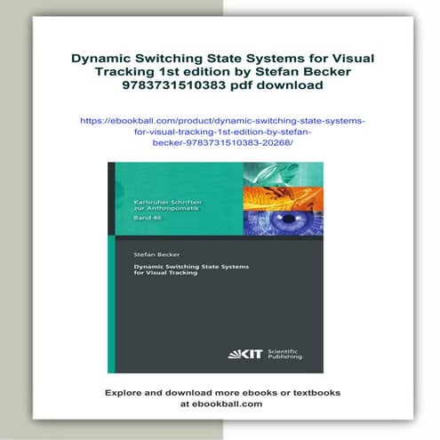 Dynamic Switching State Systems for Visual Tracking 1st edition by ...