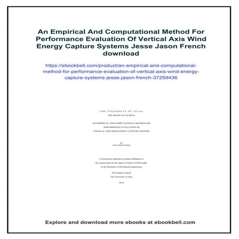 An Empirical And Computational Method For Performance Evaluation Of Vertical Axis Wind Energy ...