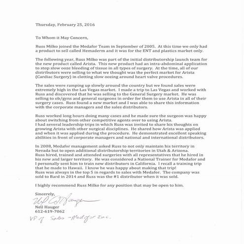 Neil Hauger letter | PDF