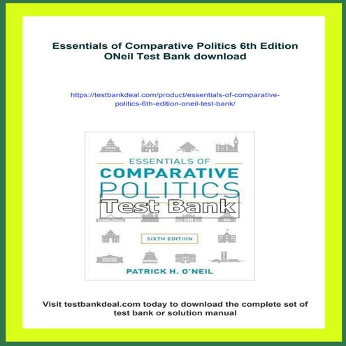 Essentials of Comparative Politics 6th Edition ONeil Test Bank | PDF
