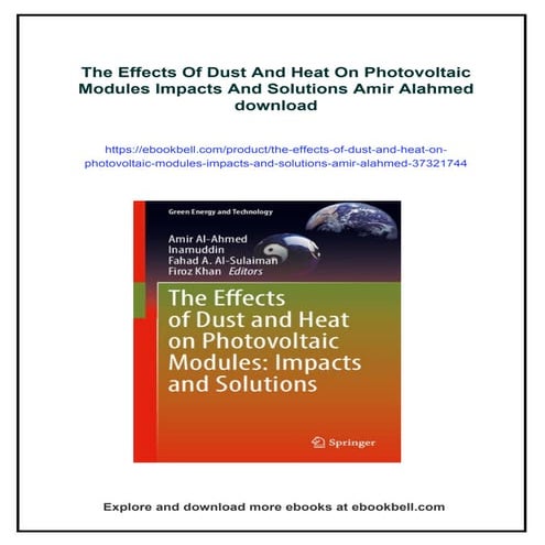 The Effects Of Dust And Heat On Photovoltaic Modules Impacts And ...