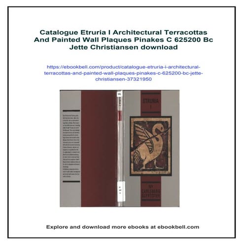 Catalogue Etruria I Architectural Terracottas And Painted Wall Plaques ...