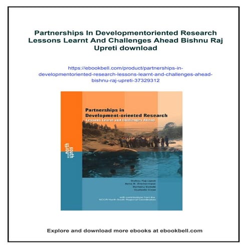 Partnerships In Developmentoriented Research Lessons Learnt And ...