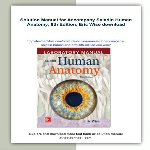Solution Manual for Accompany Saladin Human Anatomy, 6th Edition, Eric ...