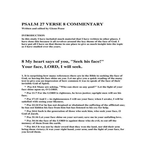 18672271 psalm-27-verse-8-commentary | PDF