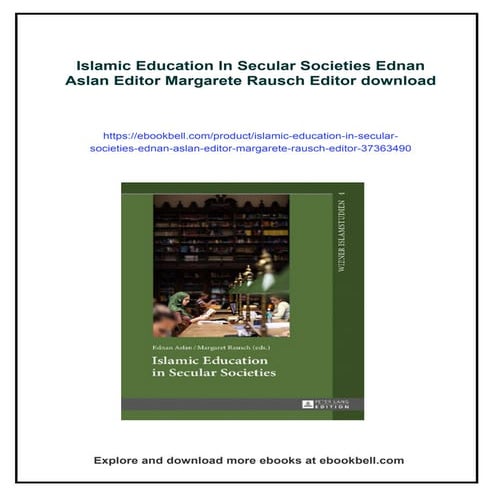 Islamic Education In Secular Societies Ednan Aslan Editor Margarete ...