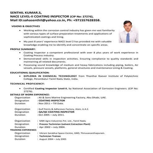 senthilkumar CV | DOC