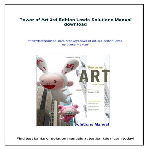 Power of Art 3rd Edition Lewis Solutions Manual | PDF
