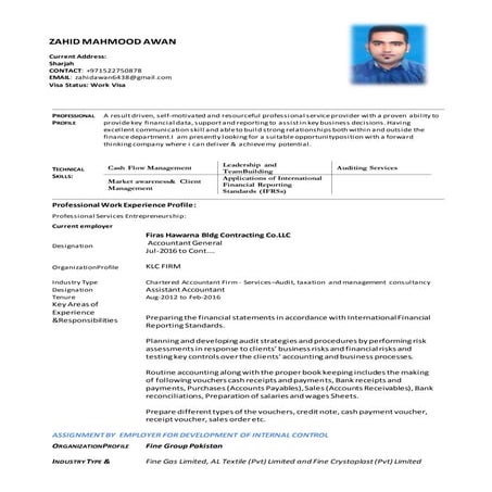 ZAHID MAHMOOD AWAN cv - Copy (1) | PDF