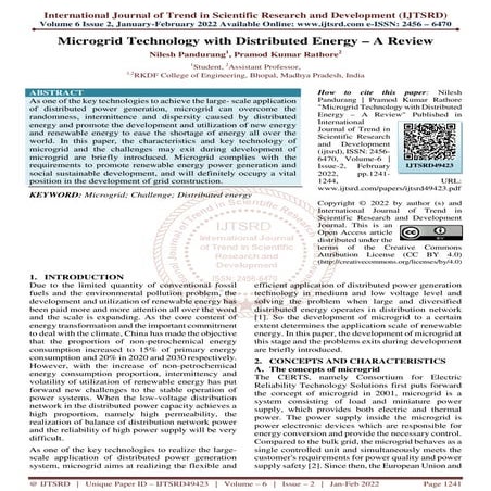 Introduction to Microgrid | PDF