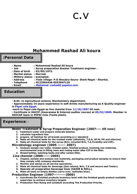 E.muhammad ali cv 2 | PDF