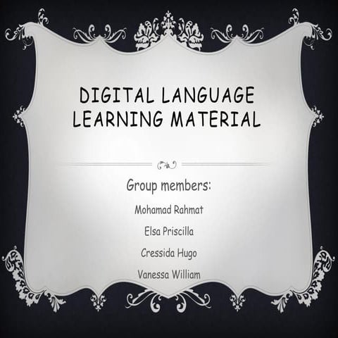 DIGITAL LANGUAGE LEARNING MATERIAL | PDF | Education