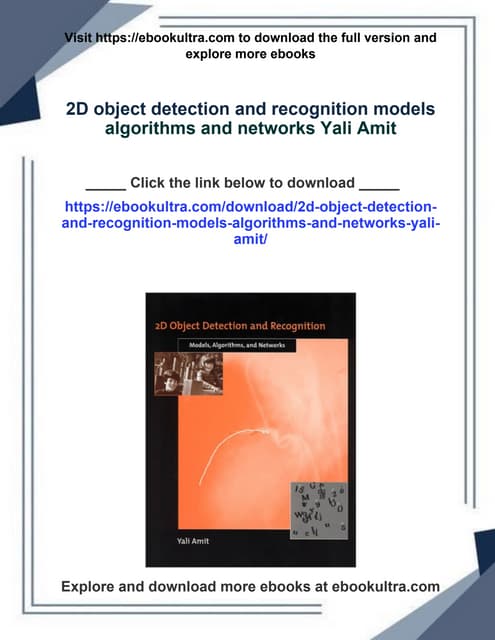 2d Object Detection And Recognition Models Algorithms And Networks Yali