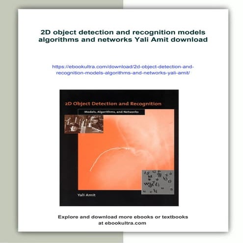 2d Object Detection And Recognition Models Algorithms And Networks Yali