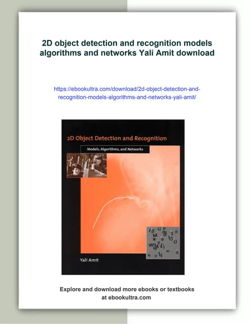 2d Object Detection And Recognition Models Algorithms And Networks Yali