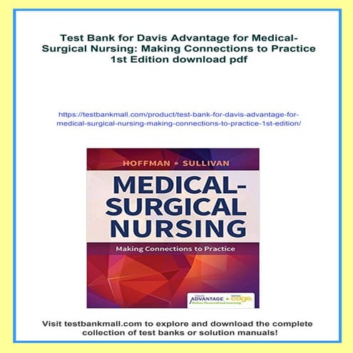 Test Bank for Davis Advantage for Medical-Surgical Nursing: Making ...