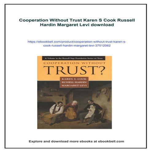 Cooperation Without Trust Karen S Cook Russell Hardin Margaret Levi | PDF
