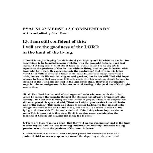 18758525 psalm-27-verse-13-commentary | PDF