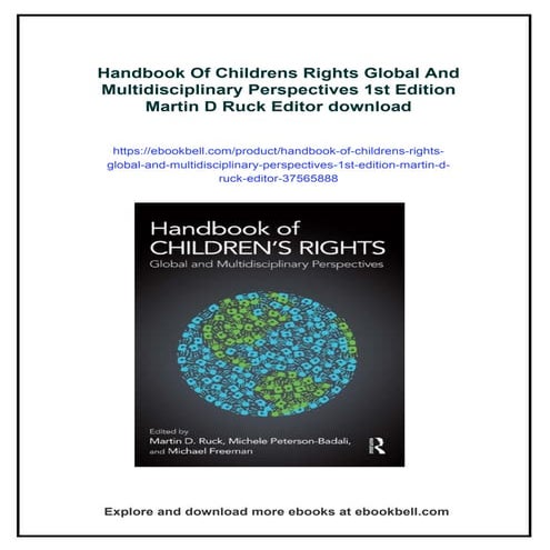 Handbook Of Childrens Rights Global And Multidisciplinary Perspectives ...