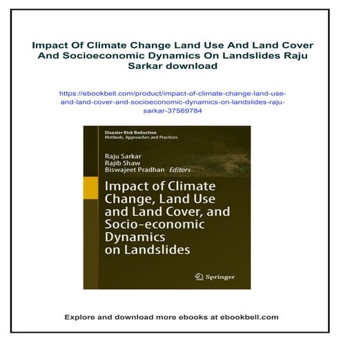 Impact Of Climate Change Land Use And Land Cover And Socioeconomic ...