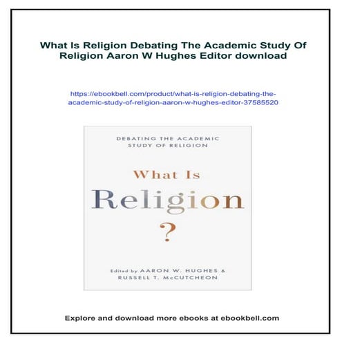 What Is Religion Debating The Academic Study Of Religion Aaron W Hughes ...