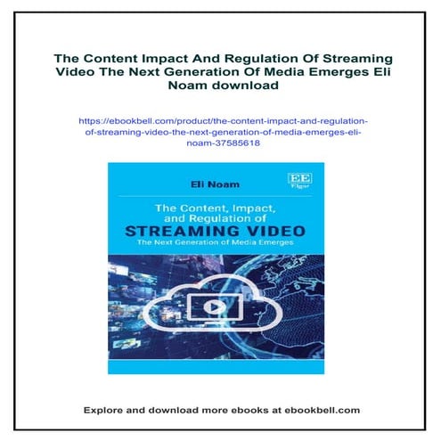 The Content Impact And Regulation Of Streaming Video The Next ...