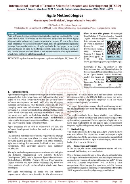 IRJET- A Research Study on Critical Challenges in Agile Requirements Engineering | PDF