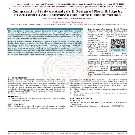 Comparative Study on Analysis and Design of Skew Bridge by STAAD and ...