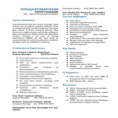 CV_Suraj | DOCX | Business Accounting & Finance | Business