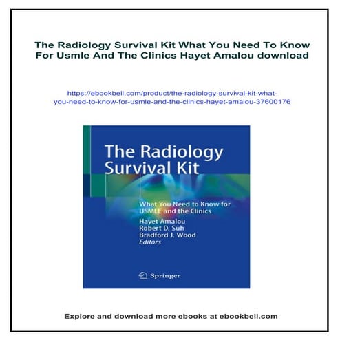 The Radiology Survival Kit What You Need To Know For Usmle And The ...