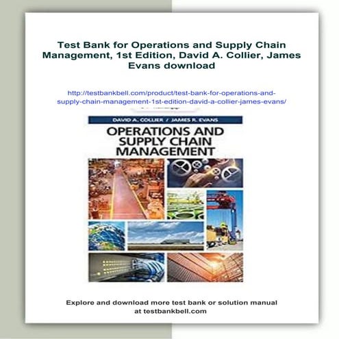 Test Bank for Operations and Supply Chain Management, 1st Edition ...