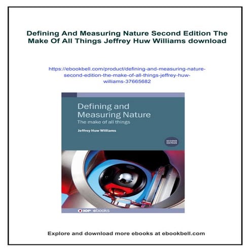 Defining And Measuring Nature Second Edition The Make Of All Things ...