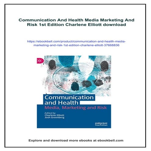 Communication And Health Media Marketing And Risk 1st Edition Charlene ...