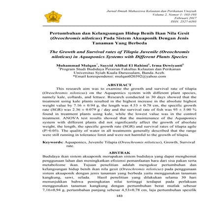 188527 id-pertumbuhan-dan-kelangsungan-hidup-benih | PDF