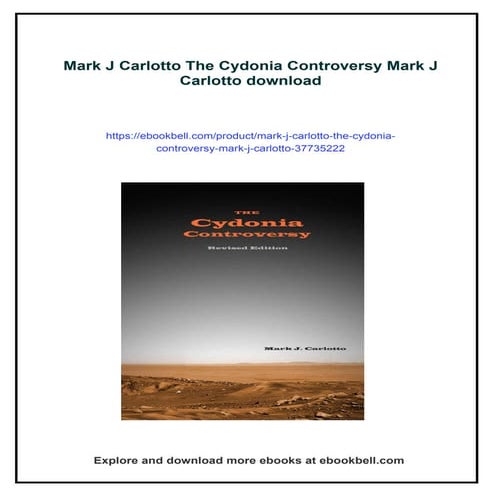 Mark J Carlotto The Cydonia Controversy Mark J Carlotto | PDF